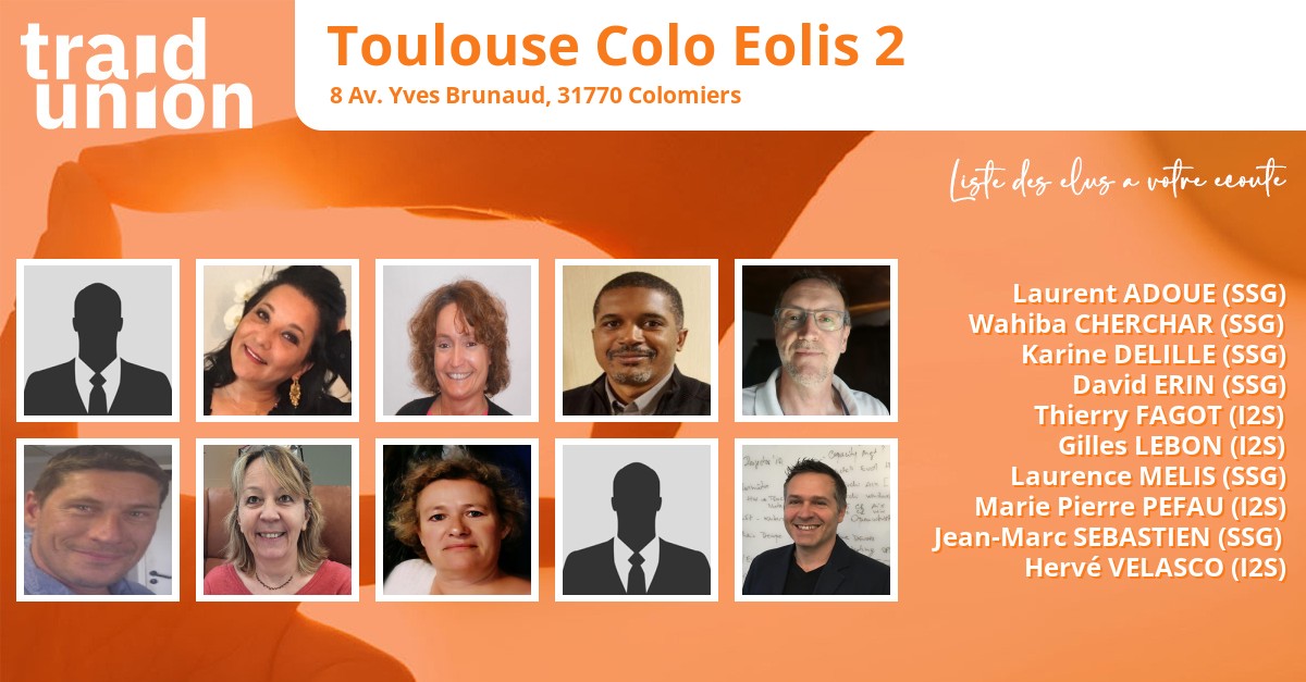 Toulouse Colo Eolis 2 : liste des élus Traid-Union Sopra-Steria